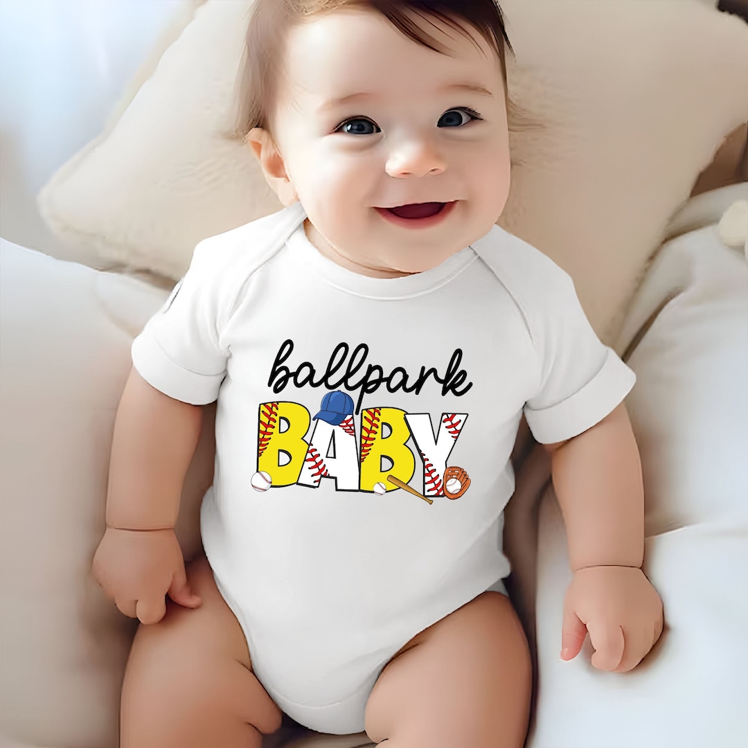 Ballpark Baby Bodysuit, Baseball Game Day Bodysuit, Baseball Game Day T ...