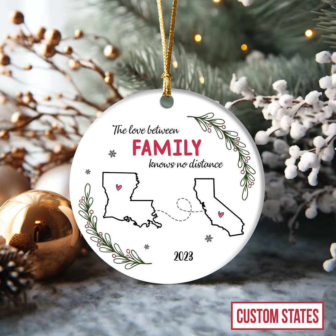 The Love Between Family Knows No Distance Ornament, Family Christmas ...