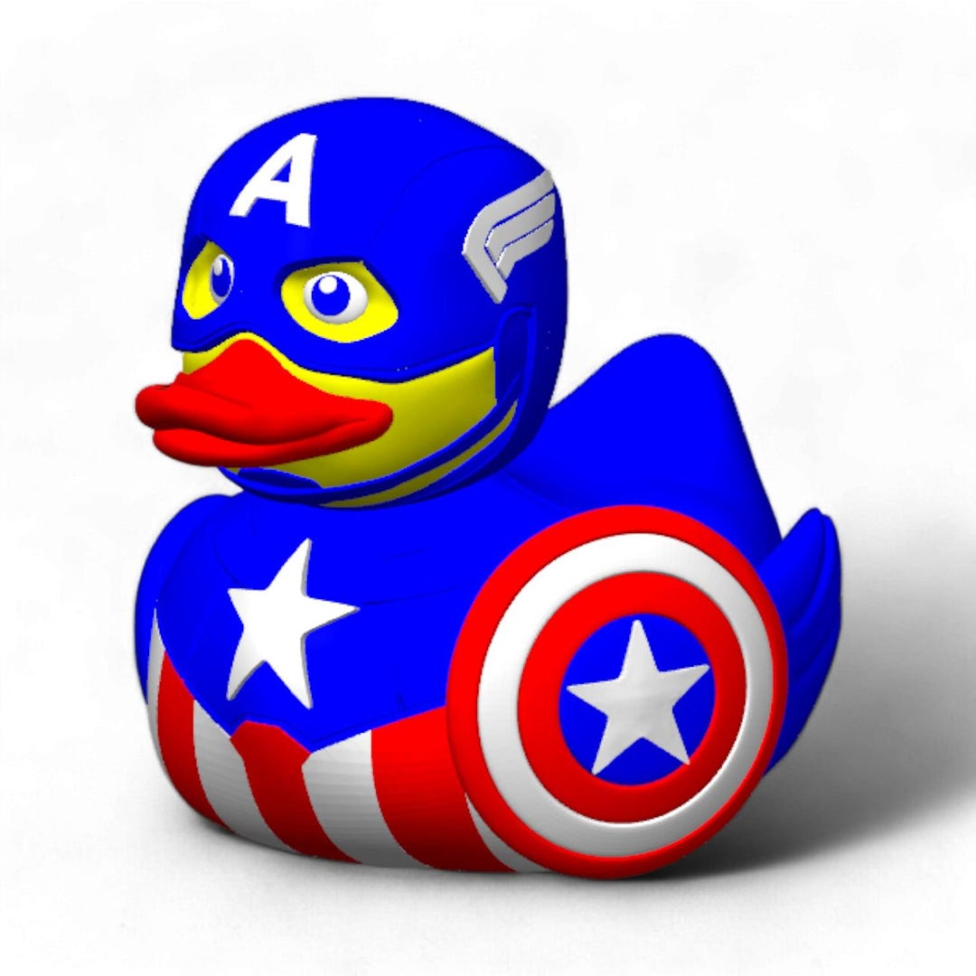 Captain America Duck - Etsy