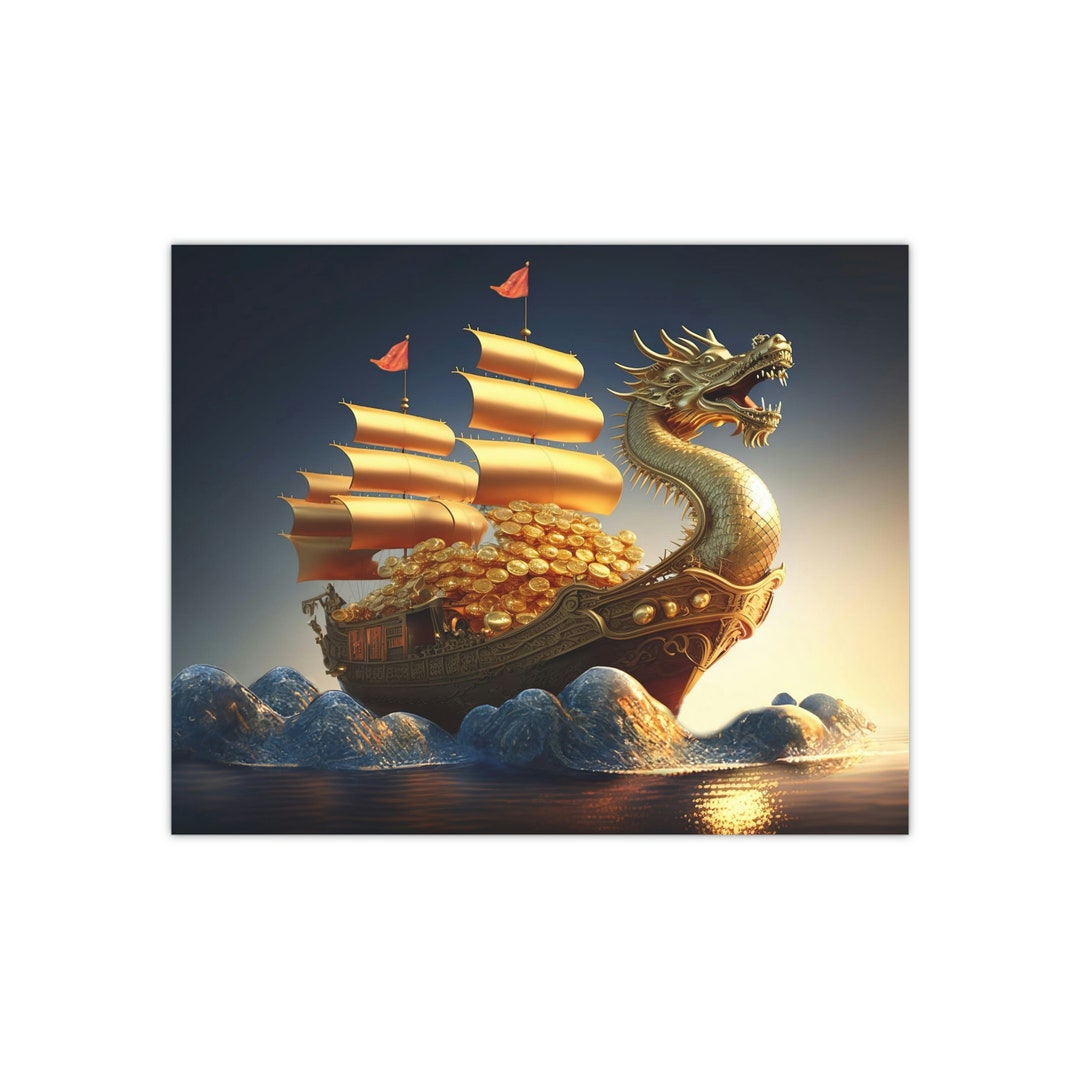 Dragon Wealth Ship, Satin Posters (300gsm) - Etsy