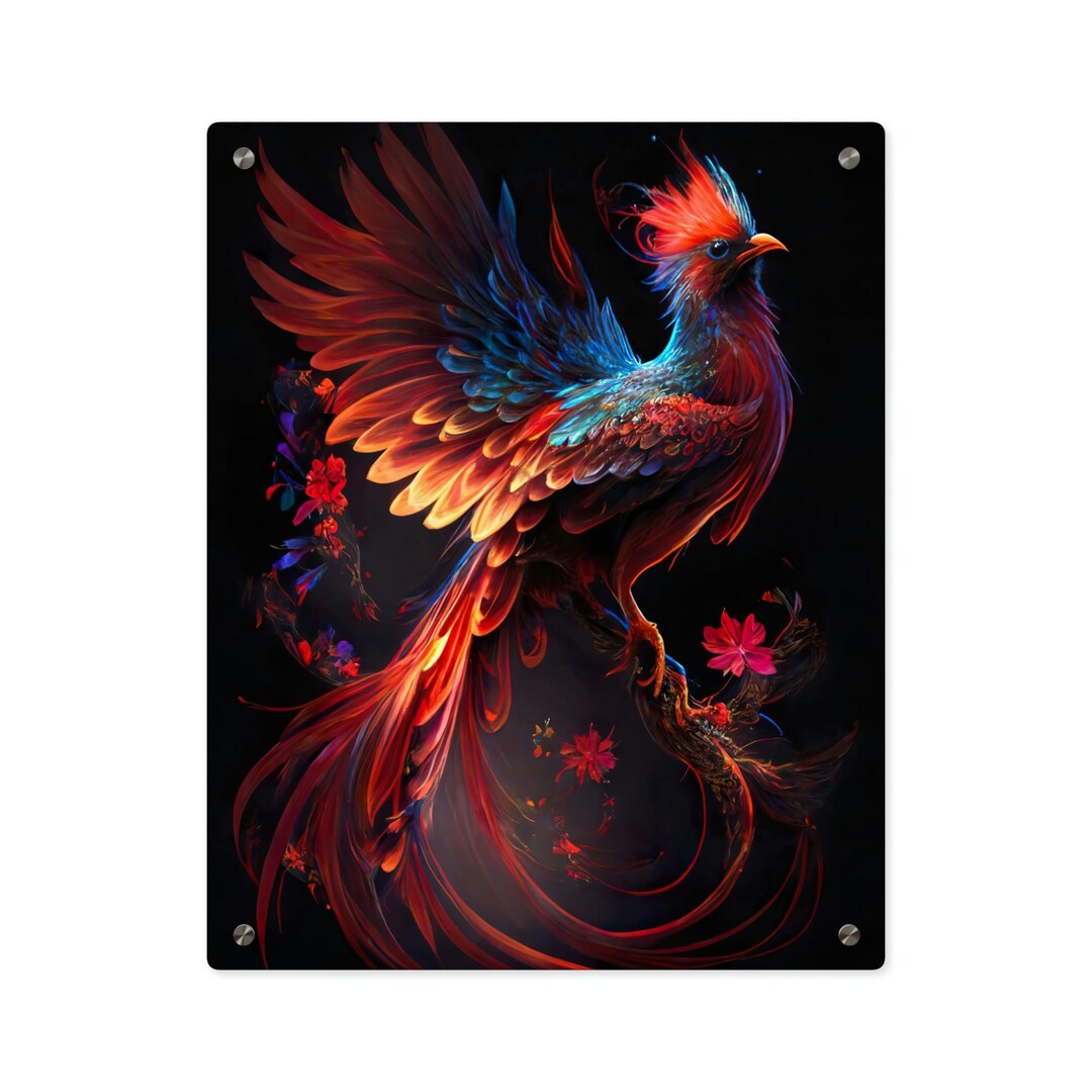 Phoenix, Feng Shui, Acrylic Wall Art Panels - Etsy