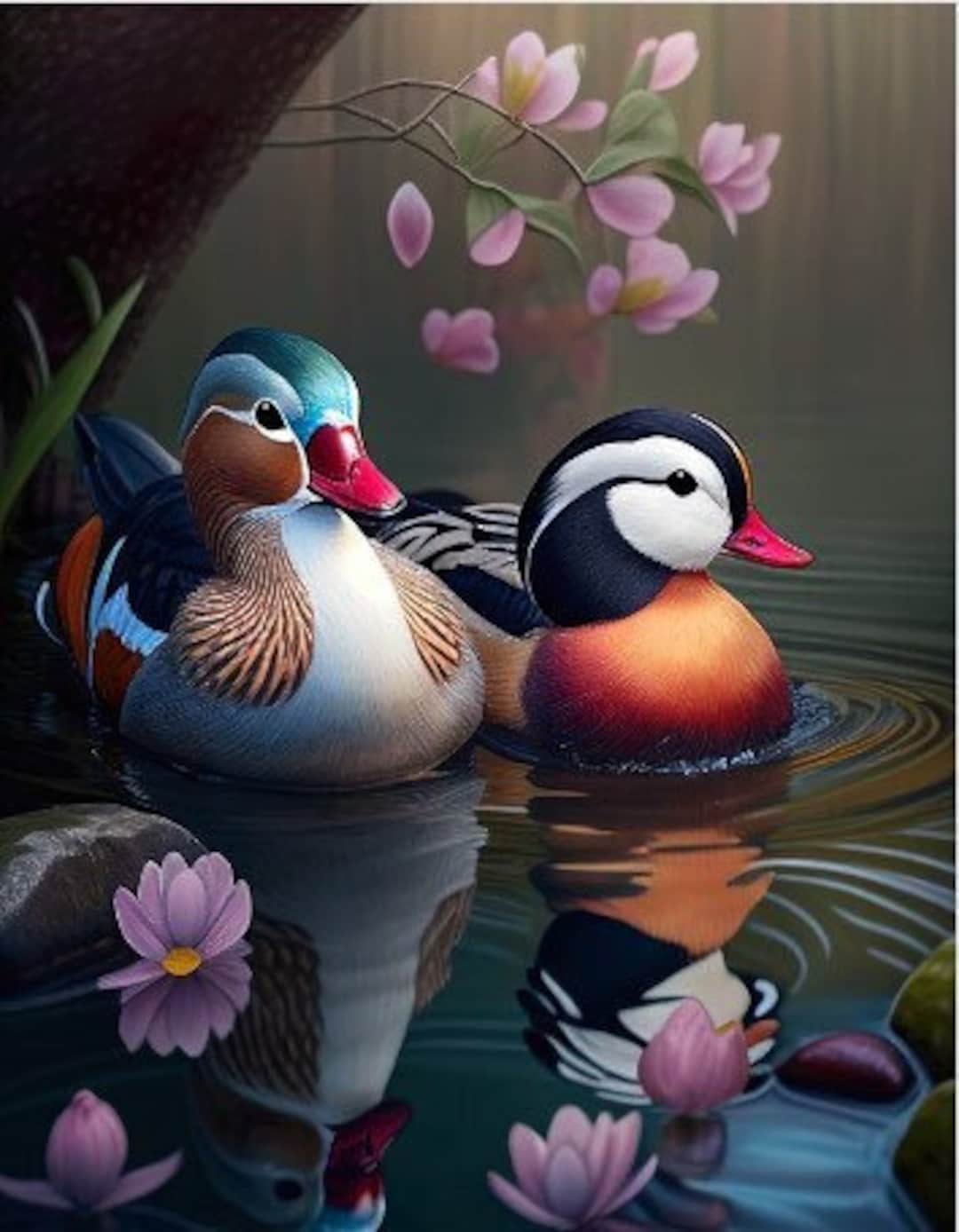 Mandarin Ducks, Flying Star Feng Shui - Etsy