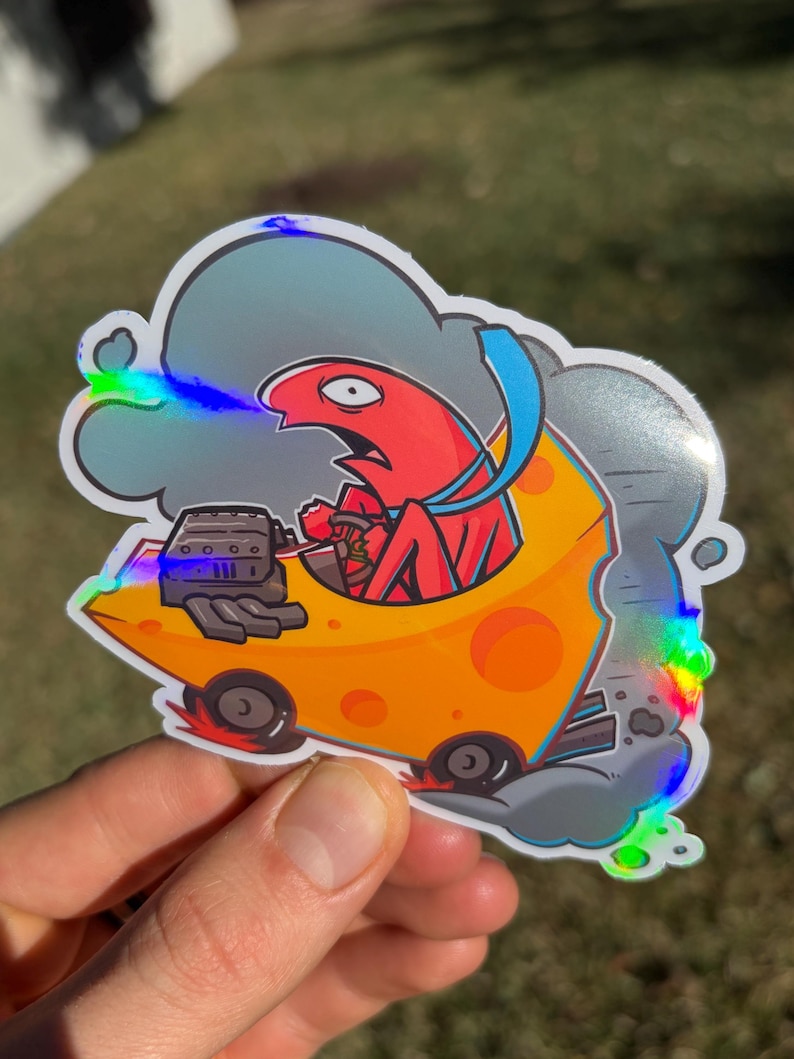 Smiling Friends Inspired Alan Cheese Car Vinyl Waterproof Stickers - Etsy