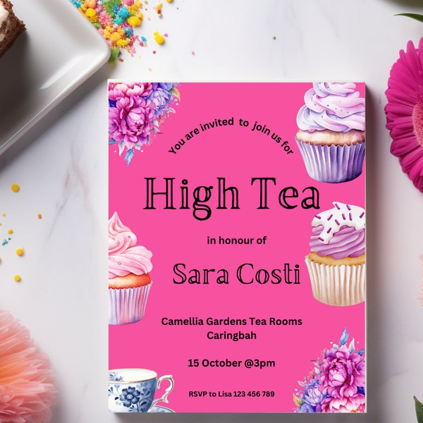High Tea Invitation - Etsy