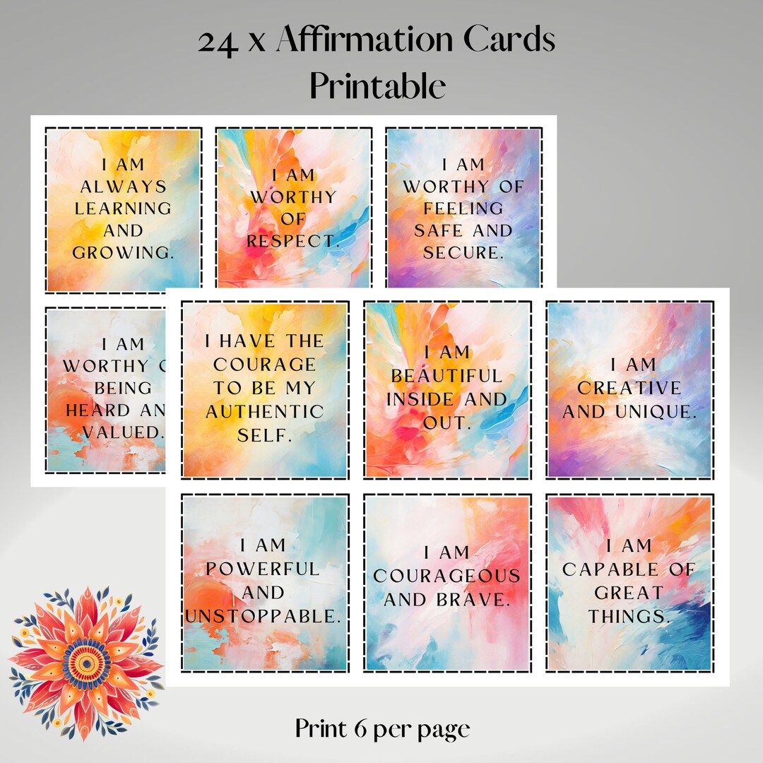 Female Affirmation Cards | Motivational Cards for Women| Inspirational ...