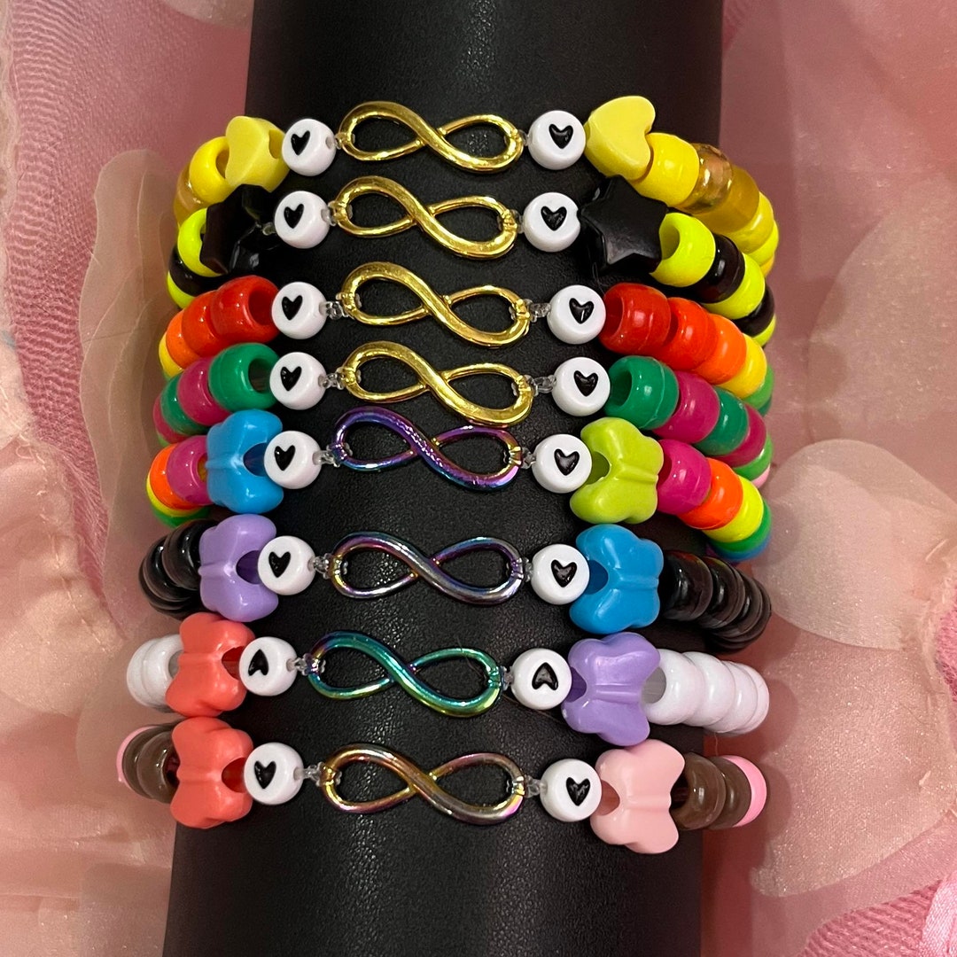 Autistic Gold/neurodiversity Infinity Symbol Beaded Bracelet - Etsy