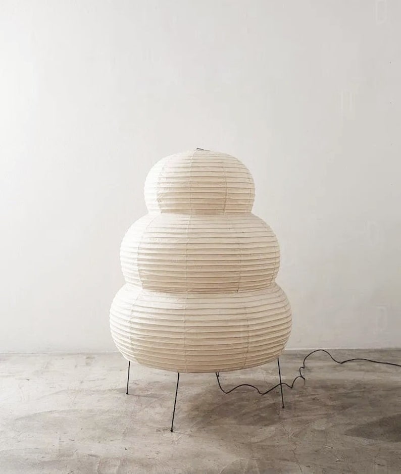 Cloud Rice Paper Lamp, Wabi Sabi Japanese Style Lamp for Table or Floor ...