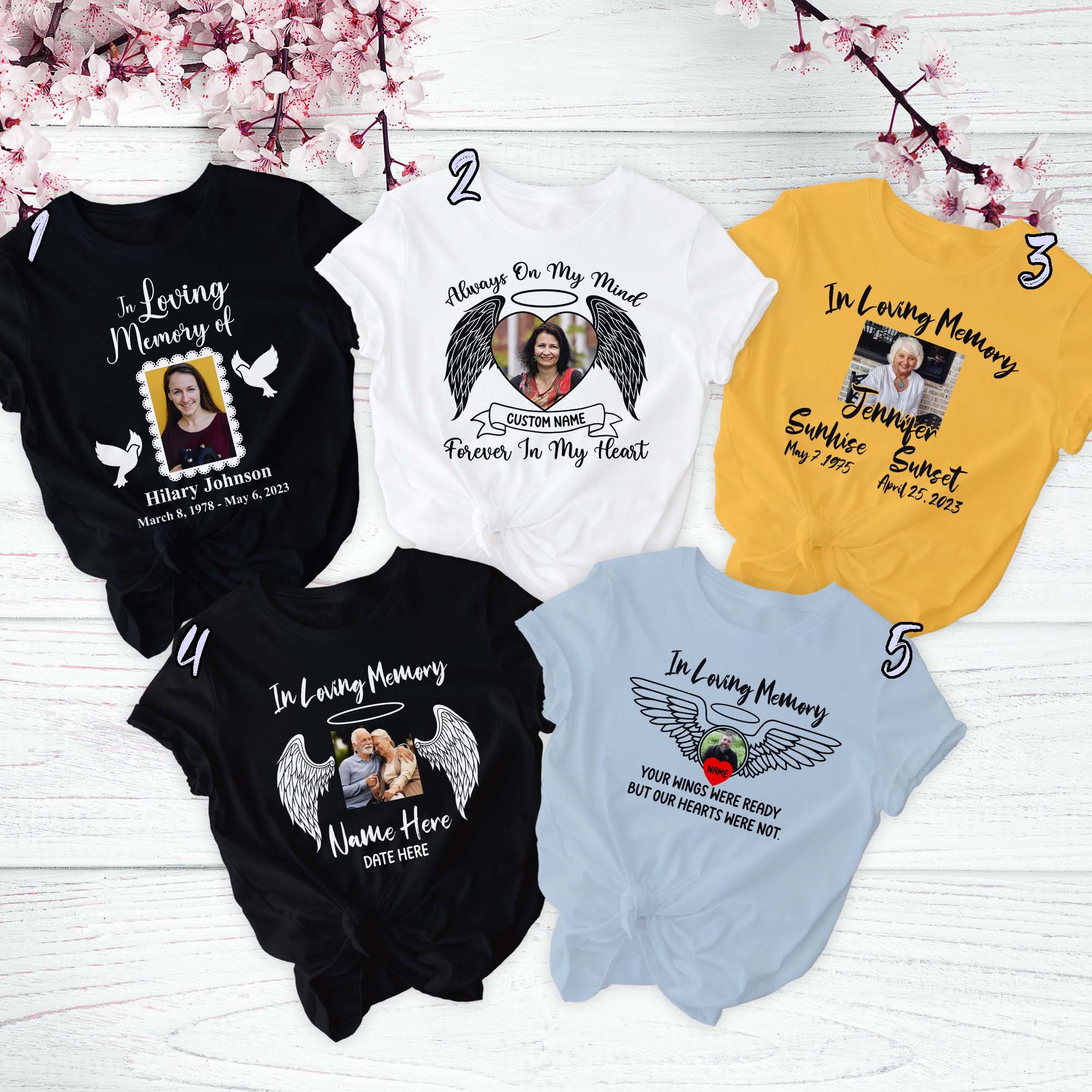 Personalized Memorial Photo Shirt Custom Funeral Photo Shirt - Etsy