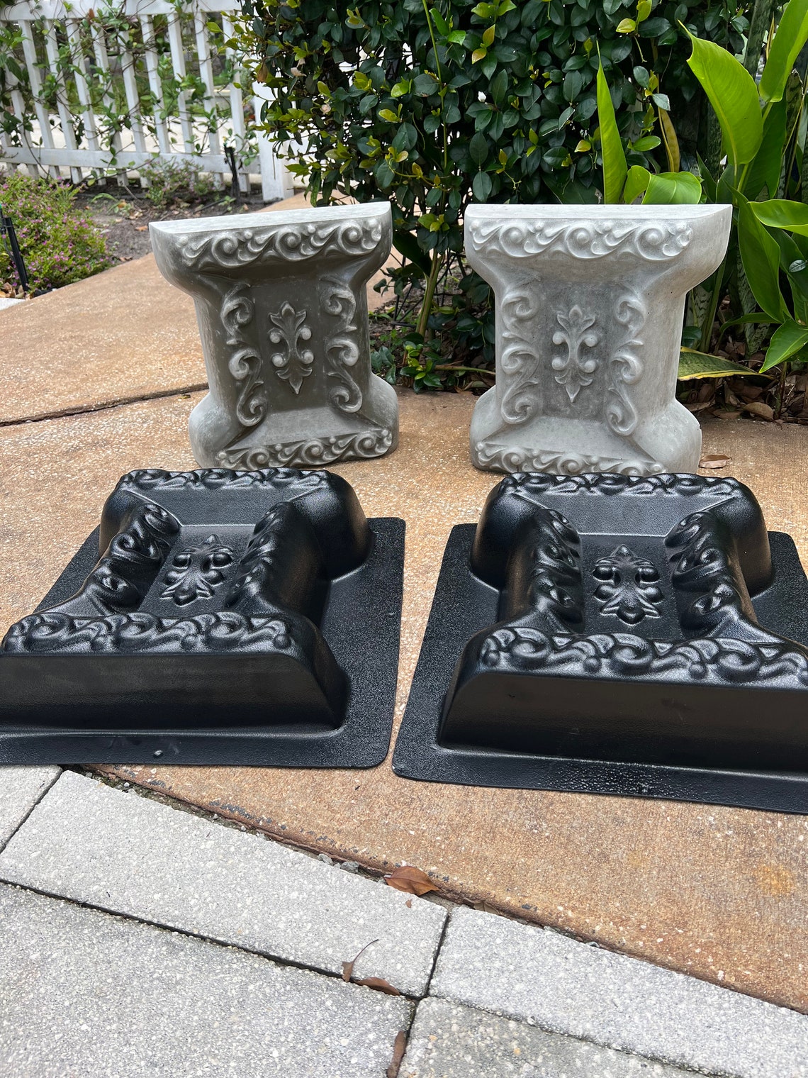 Noble Concrete Bench Leg Mold Set. Professional Durable Concrete Molds ...