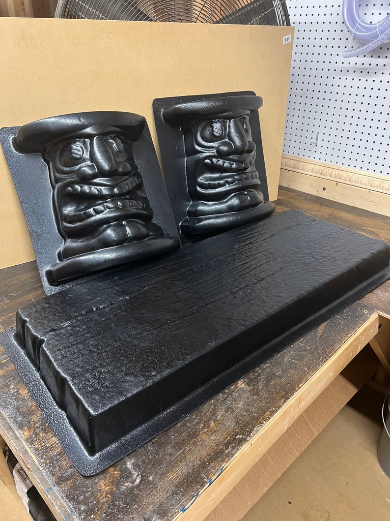 Tiki Concrete Bench Mold Set: Commercial Grade ABS - Etsy