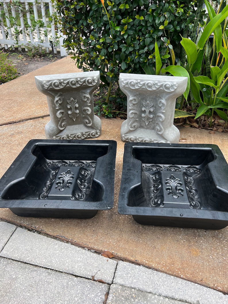 Noble Concrete Bench Leg Mold Set. Professional Durable Concrete Molds ...