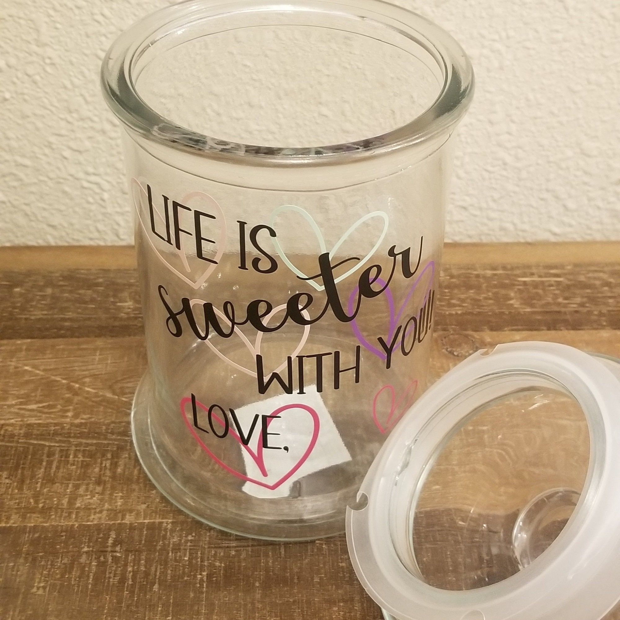 Personalized Candy Jar Gift, Sweet Personalized Couples Gift, Life is ...