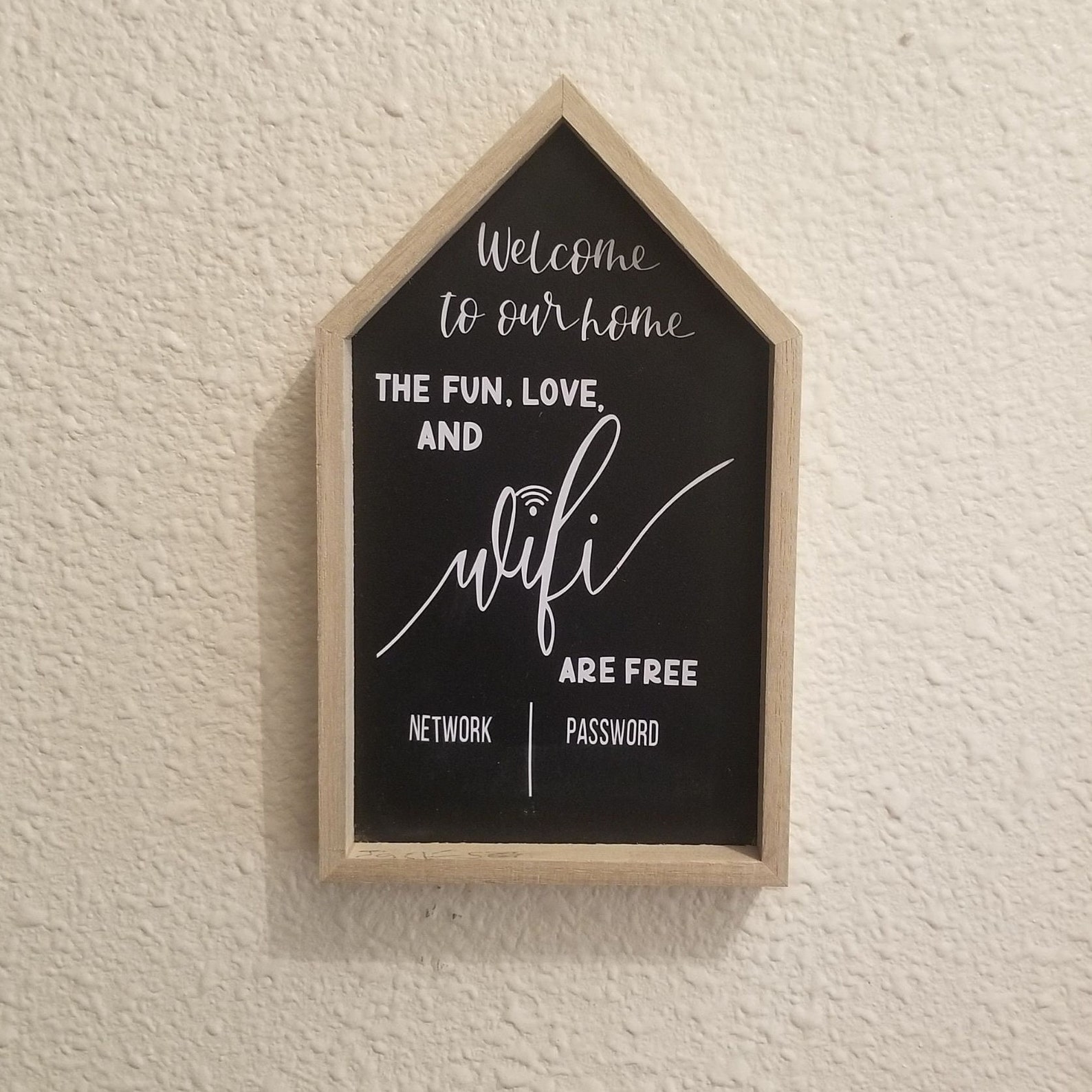 Custom Wifi Sign, Wifi Password Sign, Welcome Home Wifi, Personalized ...