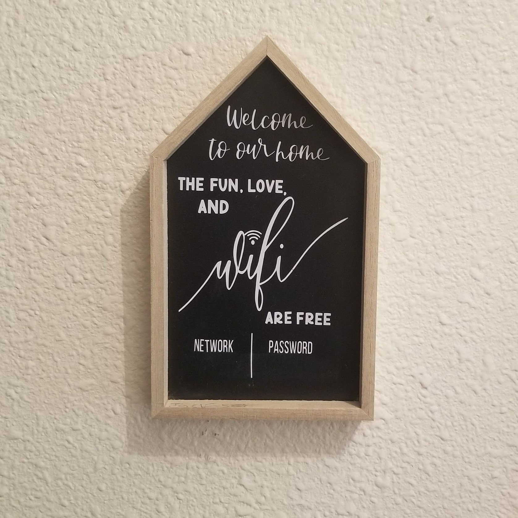 Custom Wifi Sign, Wifi Password Sign, Welcome Home Wifi, Personalized ...