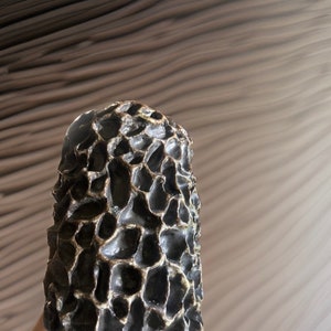 Hand-built Art Ceramic Black/brown/ White Rustic Textures Vase for ...