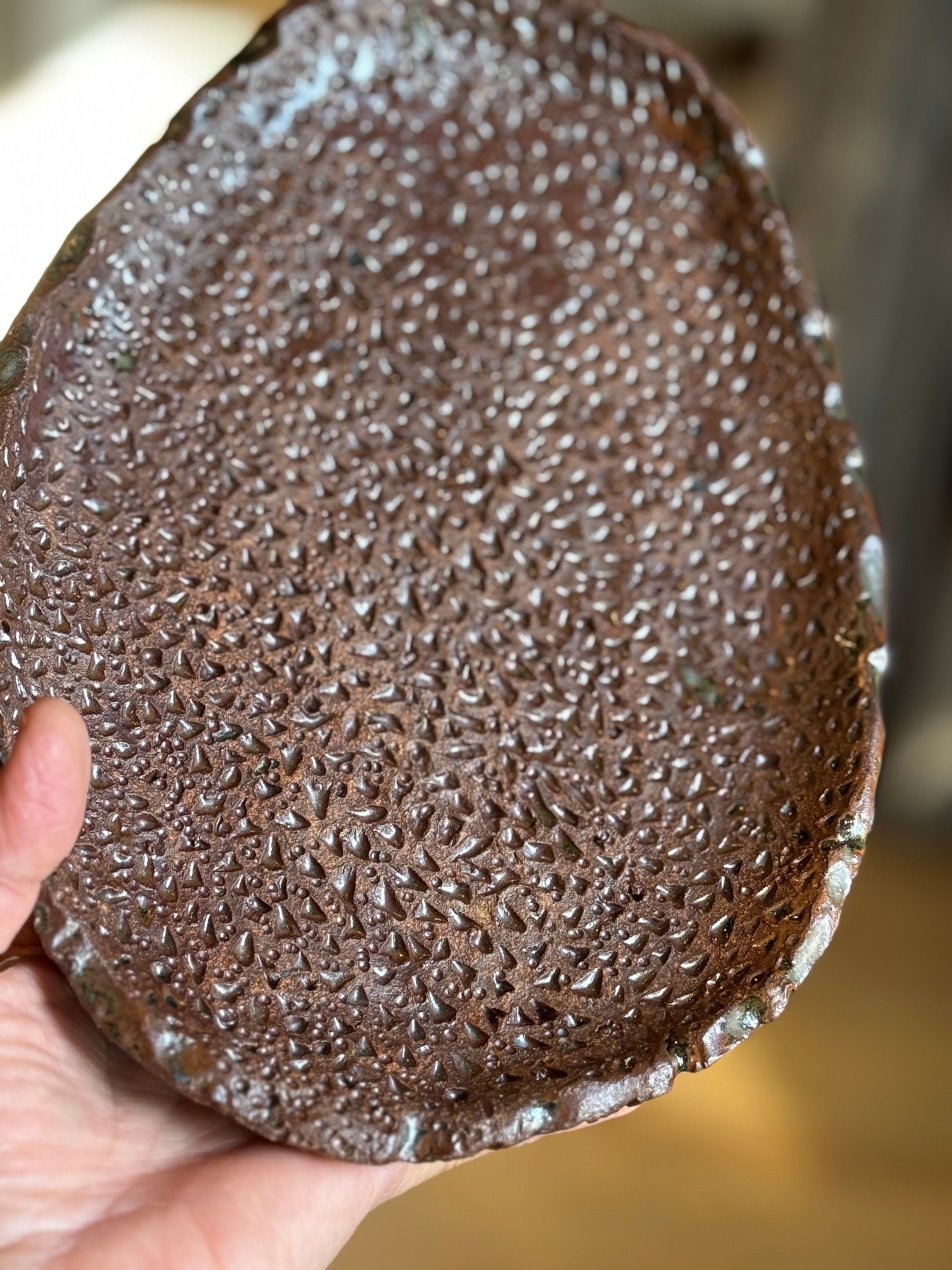 Unique Hand Made Dark Brown Ceramic Plate for Any Table - Etsy