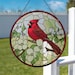 Red Cardinal Stained Glass Suncatcher, Cardinal Window Hanging Red Bird ...