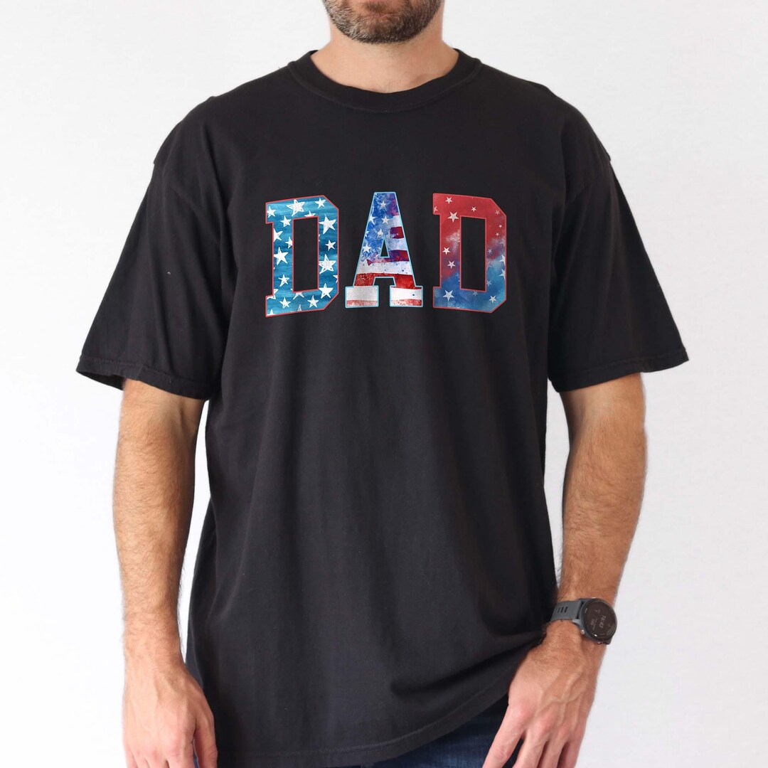 Dad USA Flag Patriotic Shirt, American Dad Shirt, 4th of July Shirt ...