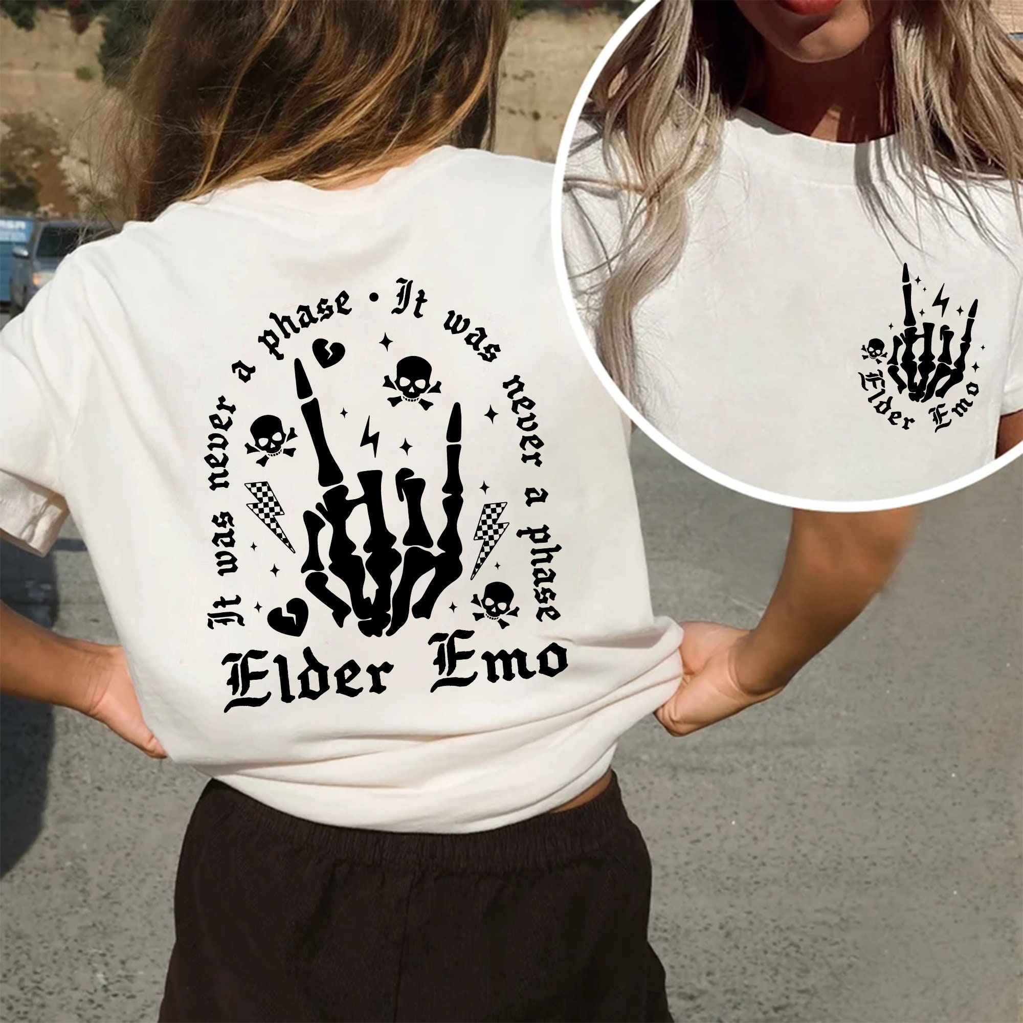 It Was Never A Phase Sweatshirt, Emo Moms Skeleton Shirt, Mama Shirt ...