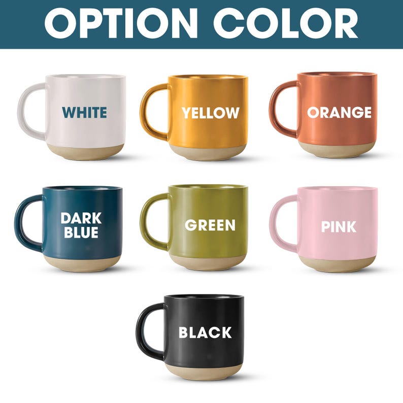 Personalized Watercolor Photo Pottery Mug, Custom Picture Coffee Cup ...