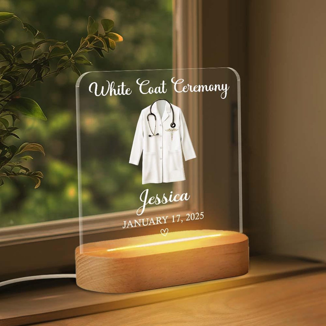 Custom White Coat Ceremony Gift, Custom Doctor 3D Led Light, Gift for ...