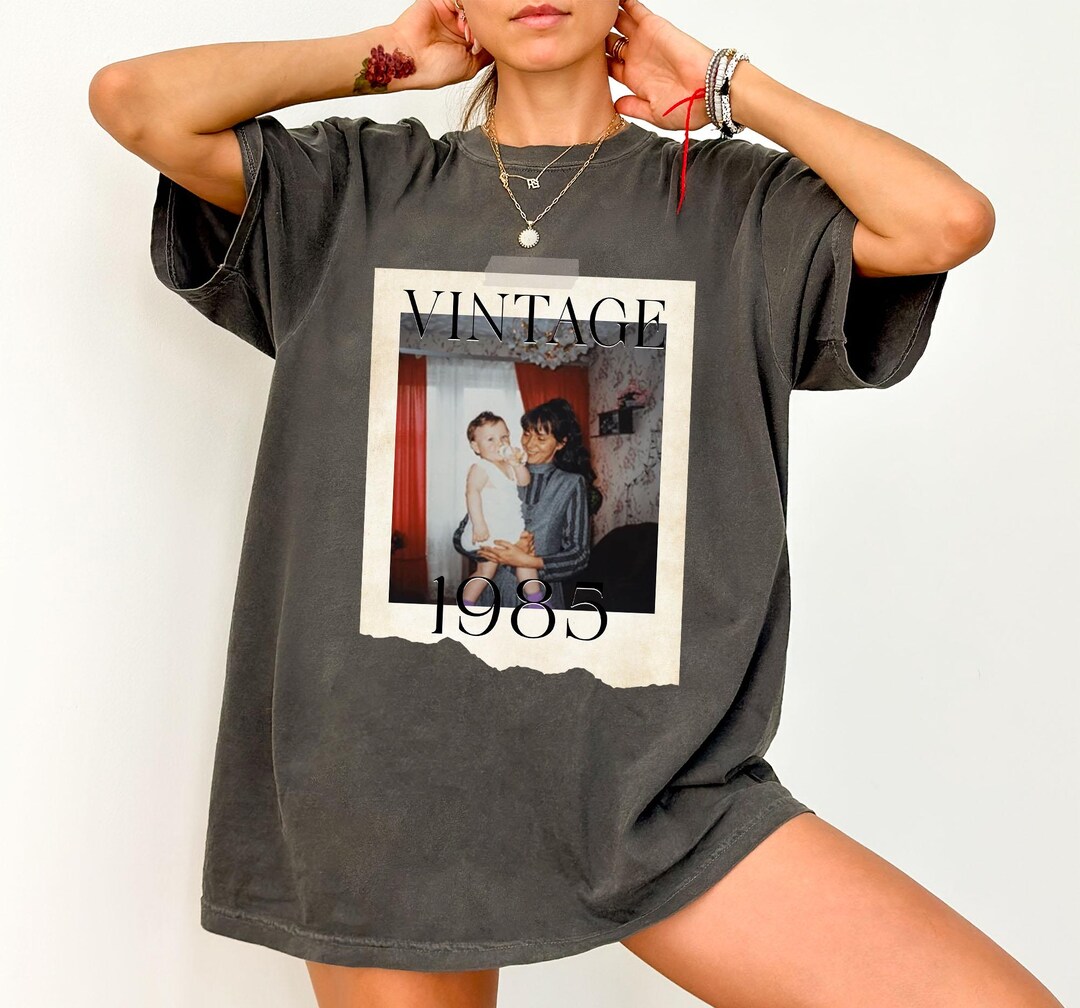 Custom Vintage Photo and Year, Custom Shirt With Picture Personalized ...