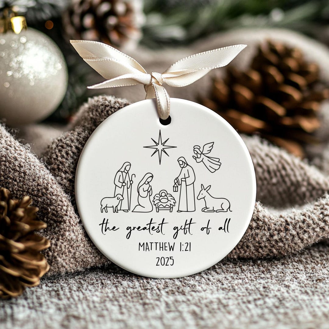 Nativity Christmas Ornament, the Greatest Gift of All Ornament ...