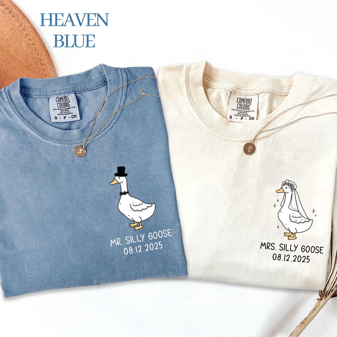 Mrs. Silly Goose Bride Shirt, Bride to Be Funny Goose Lover Shirt ...