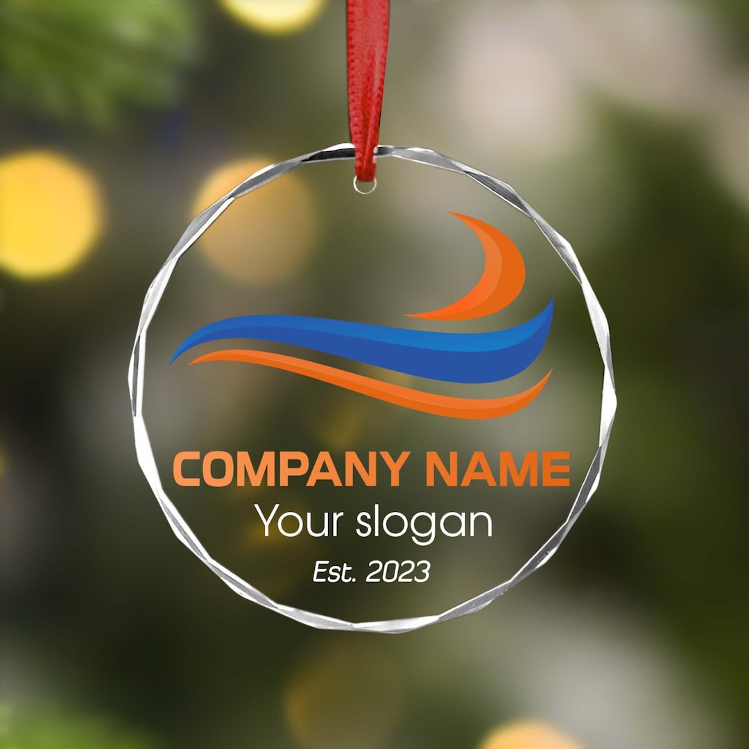 Custom Business Logo Ornament, Company Logo Ornament, Custom Employee ...