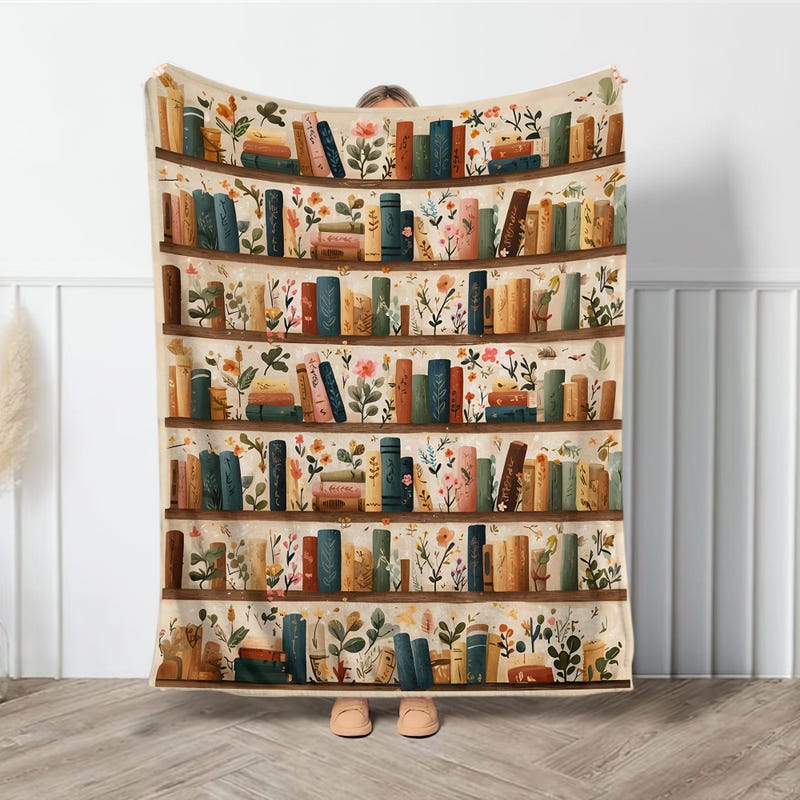 Library Blanket - Etsy