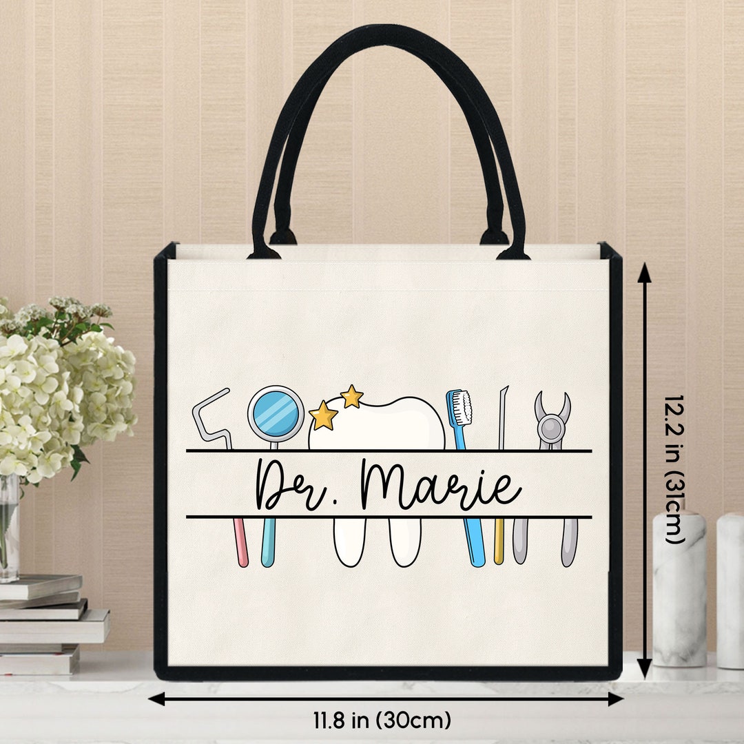 Personalized Dental Hygienist Tote Bag, Dental Hygienist Gift, Dental ...