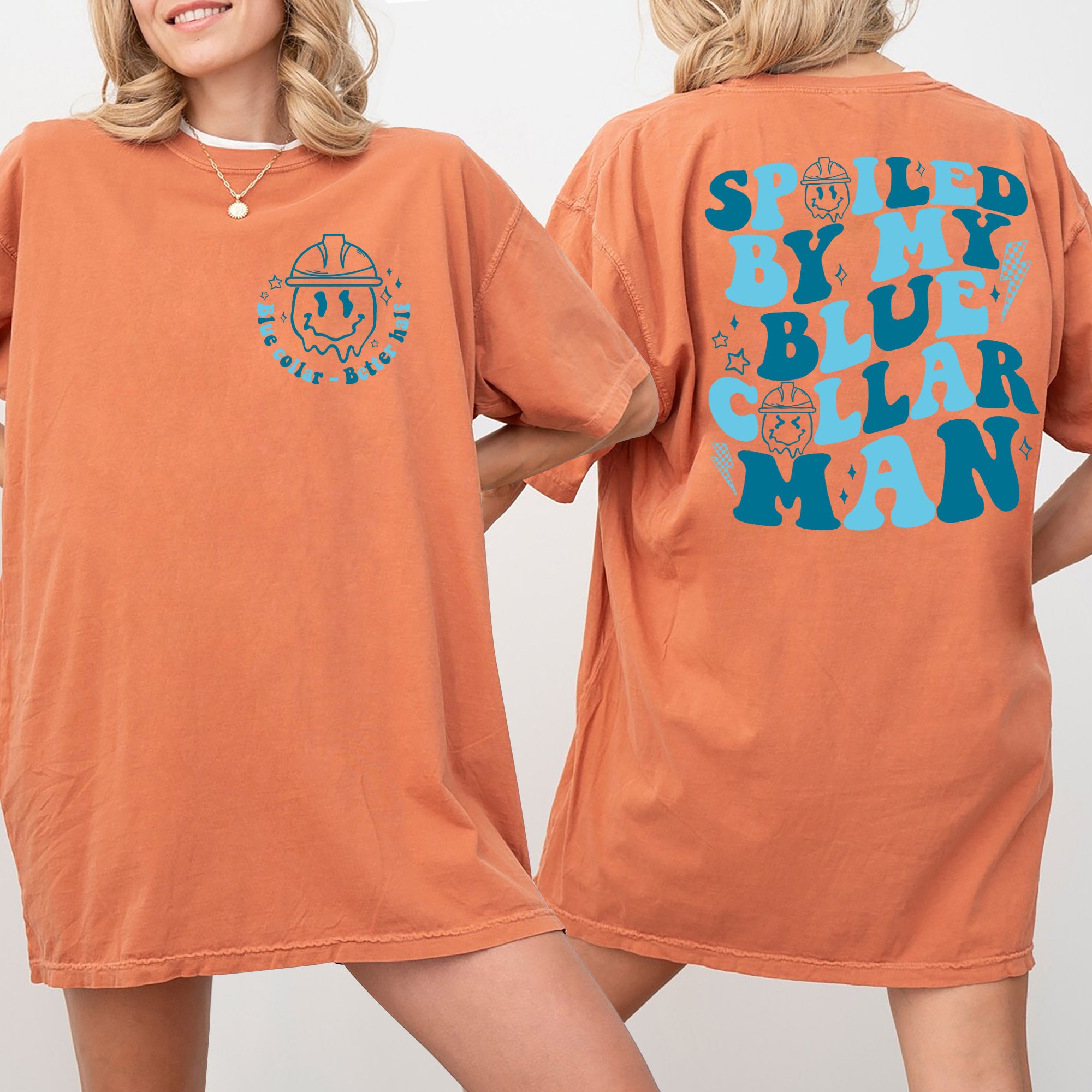 Spoiled by My Blue Collar Man Comfort Colors Shirt, Funny Blue Collar ...