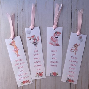 Animal Ballet Bookmarks, Ballerina Bookmarks, Ballet Gift, Dance Gift ...