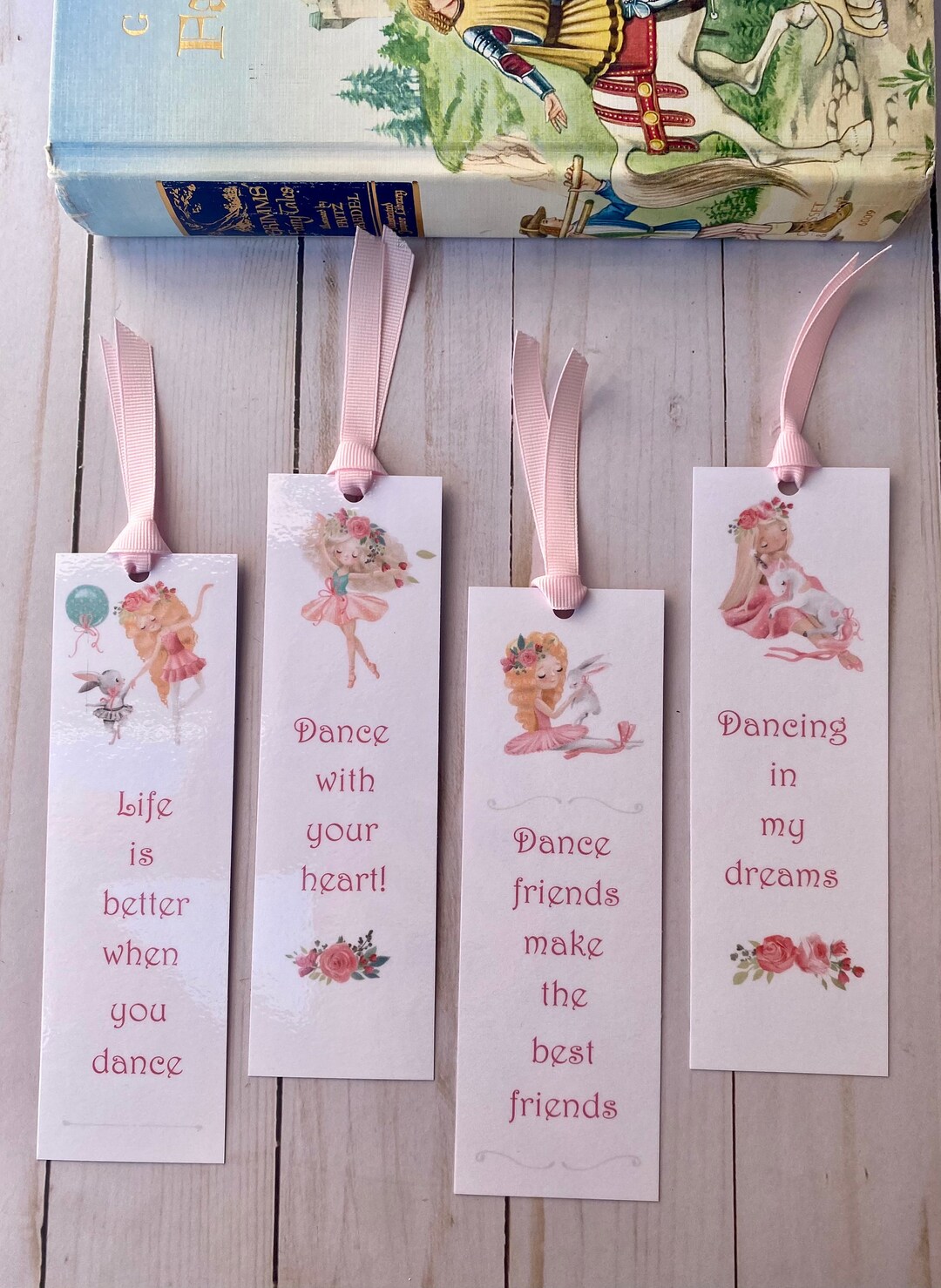 Girls Ballet Bookmarks, Ballerina Bookmarks, Dance Gifts, Girls Gifts ...