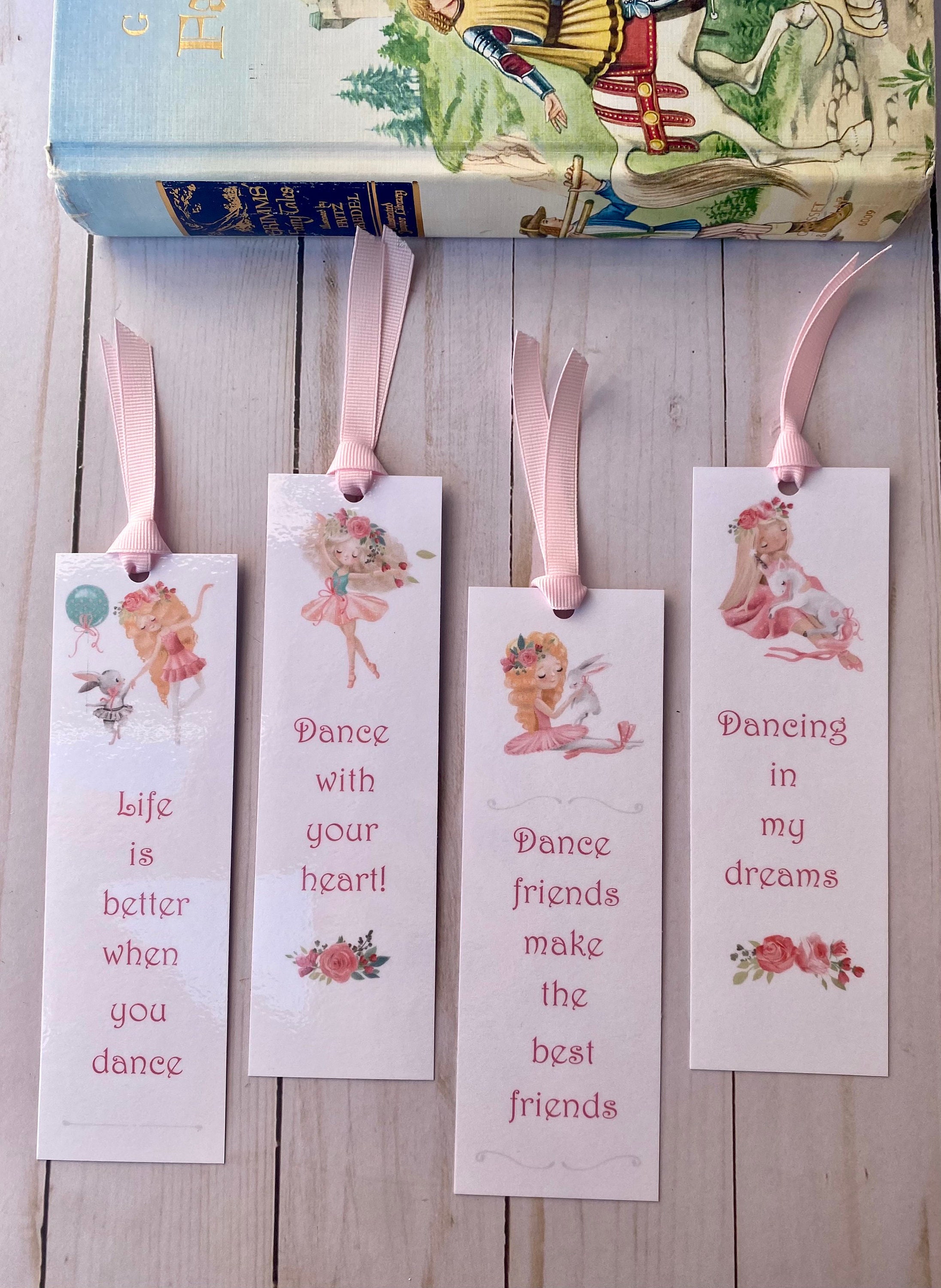 Girls Ballet Bookmarks, Ballerina Bookmarks, Dance Gifts, Girls Gifts ...
