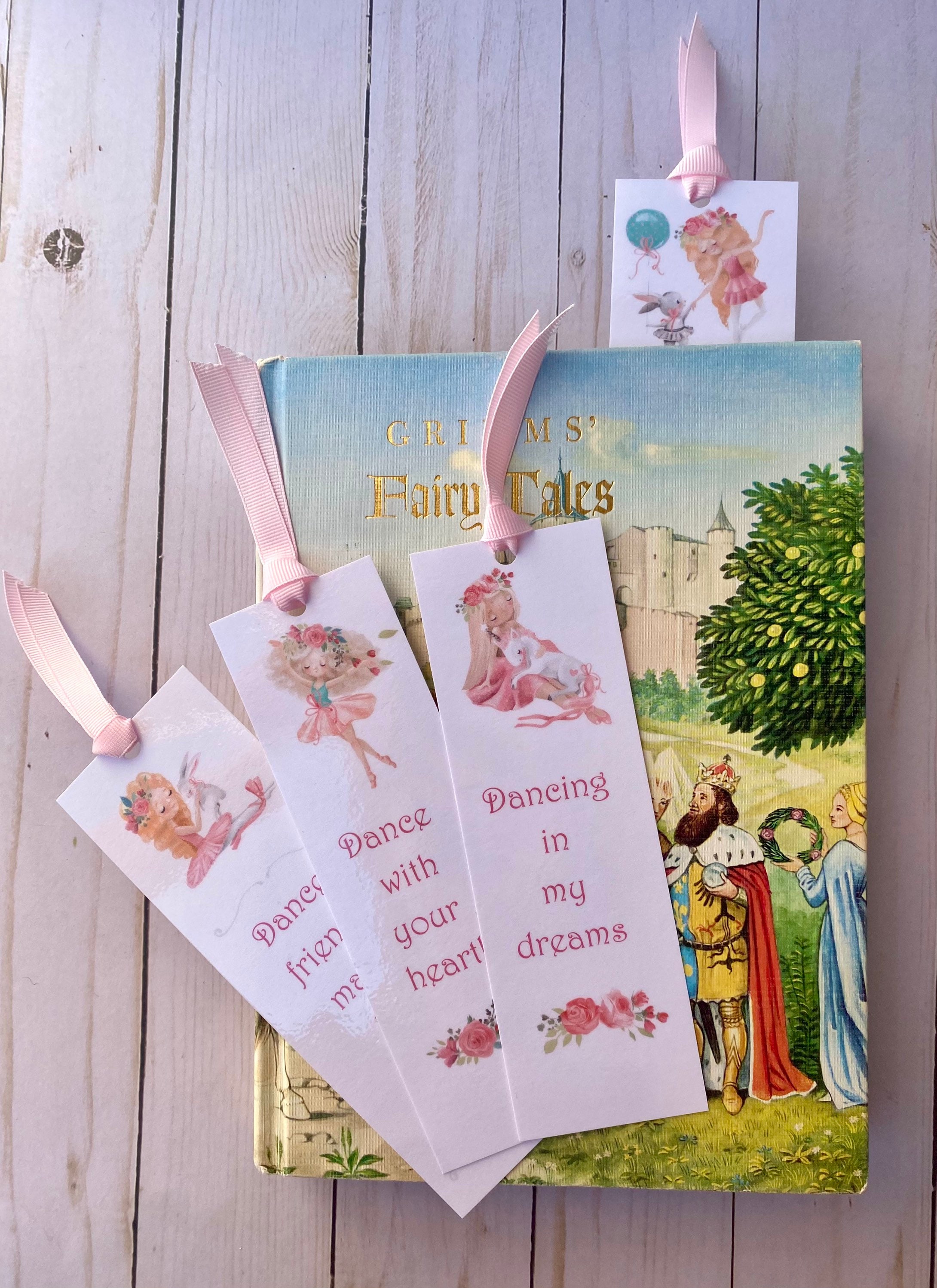 Girls Ballet Bookmarks, Ballerina Bookmarks, Dance Gifts, Girls Gifts ...