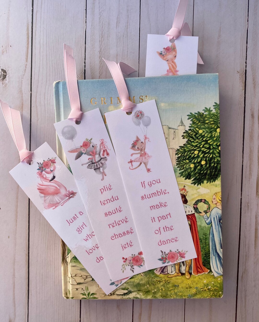 Animal Ballet Bookmarks, Ballerina Bookmarks, Ballet Gift, Dance Gift ...