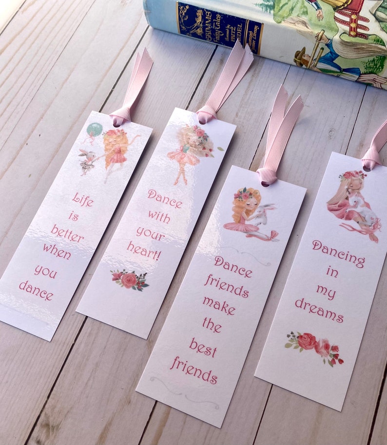 Girls Ballet Bookmarks Ballerina Bookmarks Dance Gifts - Etsy
