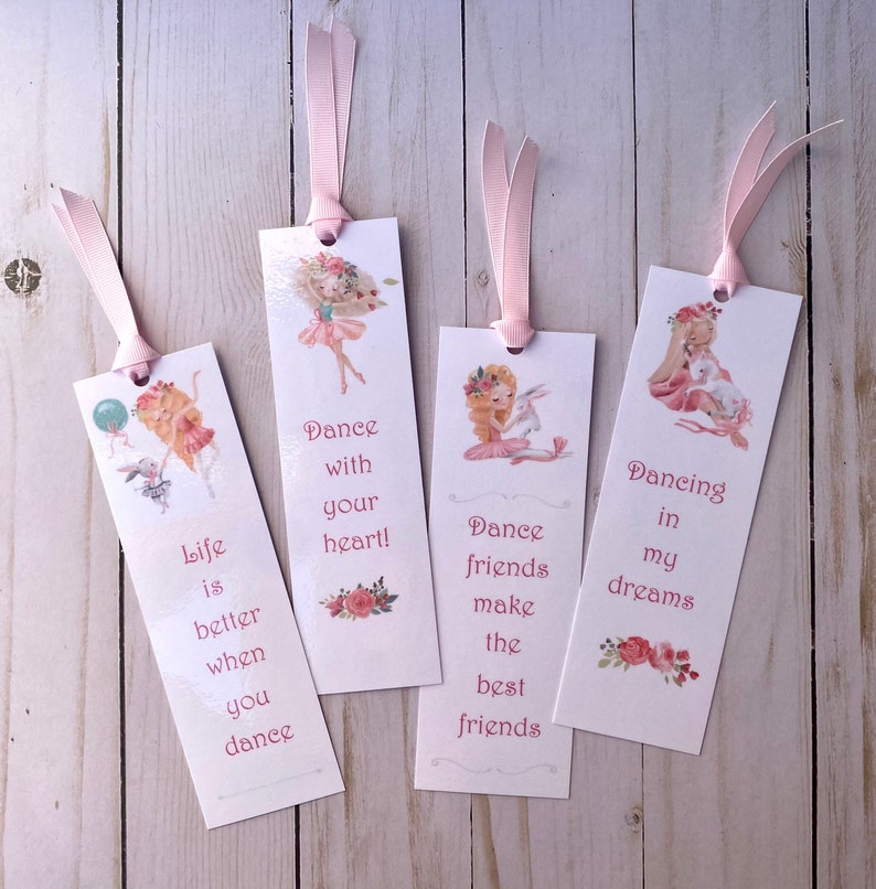 Girls Ballet Bookmarks Ballerina Bookmarks Dance Gifts - Etsy