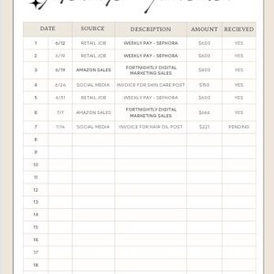 Income and Expenses Tracker Sheet - Etsy