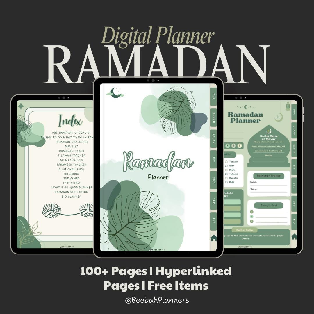2025 Ramadan Planner | Undated Digital & Printable Planner | Islamic ...