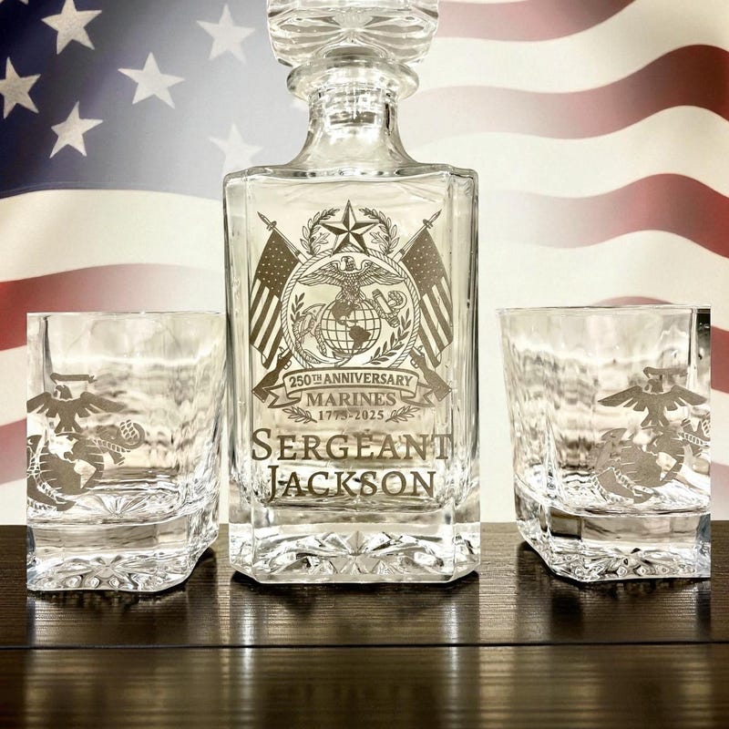 Usmc 250 Anniversary Decanter - Etsy