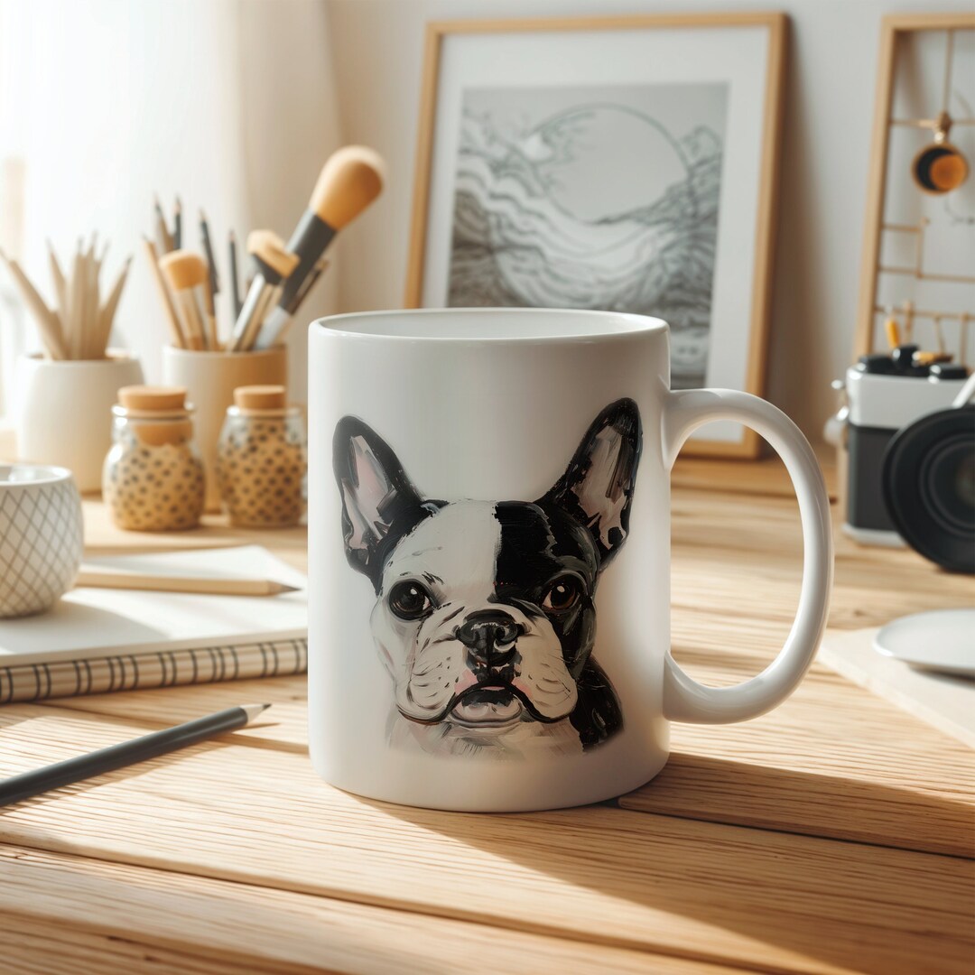 French Bulldog Mug Perfect Gift for Dog Lovers Ceramic Coffee Cup With ...