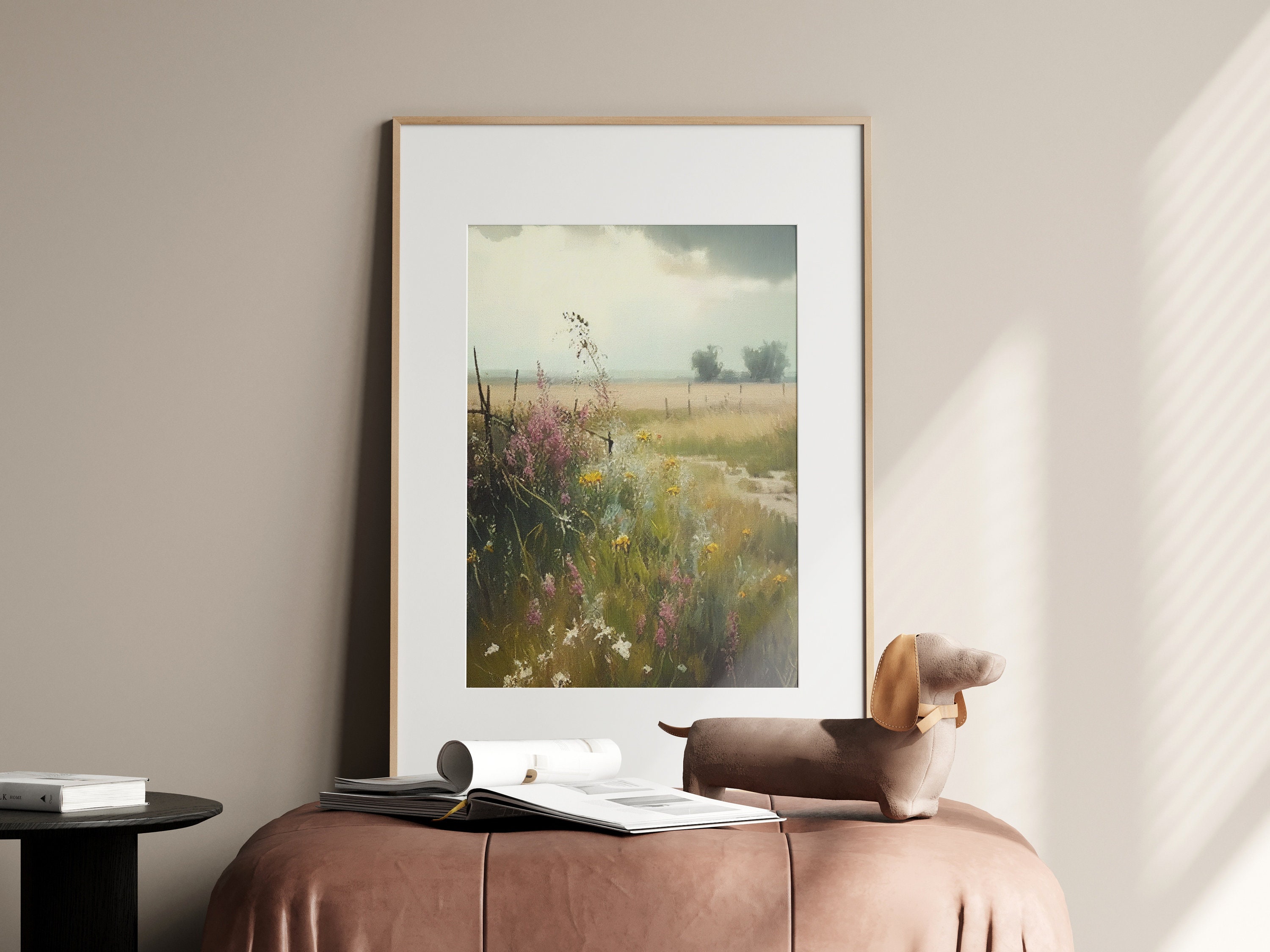 Printable Landscape Wall Decor Field of Flowers Print Flat Lands ...