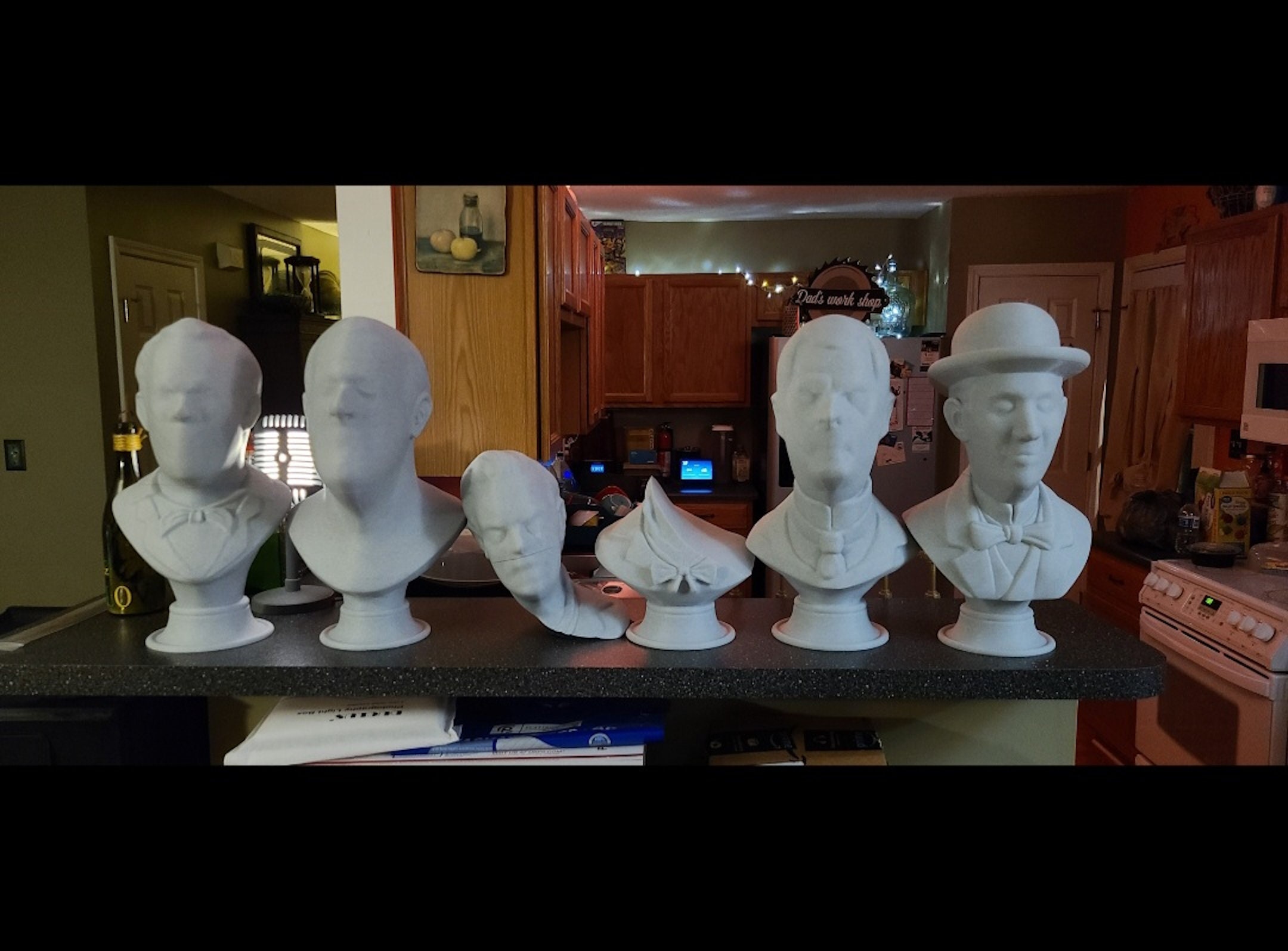 3D Printed Busts Inspired by the Singing Busts From the Haunted Mansion ...