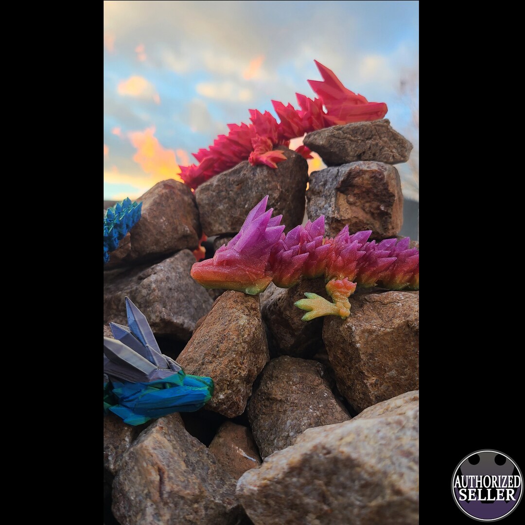 3D Printed Crystal Dragon/gemstone Dragon Cinderwing3d Authorized ...