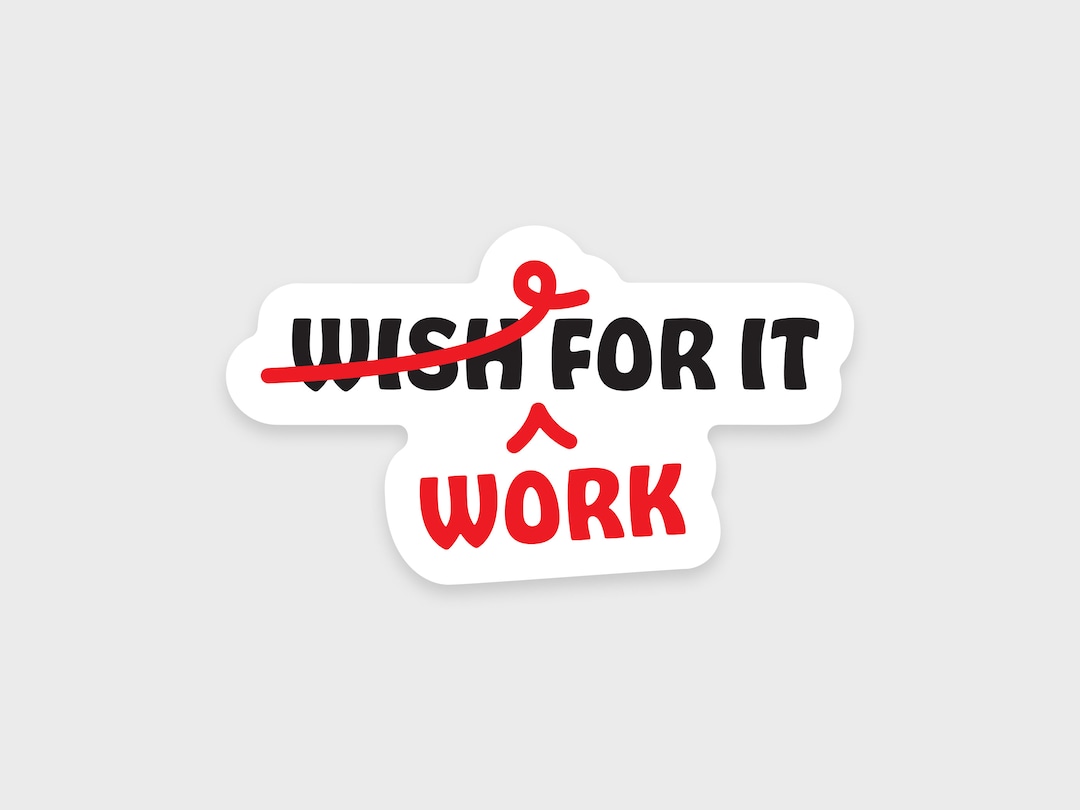 Work for It Water Bottle Sticker Waterproof Dishwasher-safe Ideal for a ...