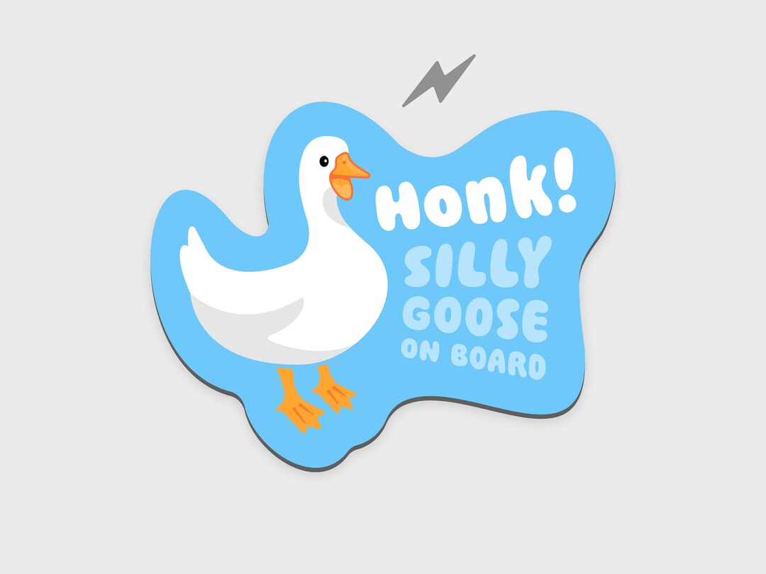 Silly Goose on Board • Car Magnet Featuring a Silly Goose Honking ...