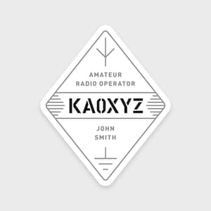 Ham Radio • Call Sign Sticker Pack • Personalized • Waterproof ...