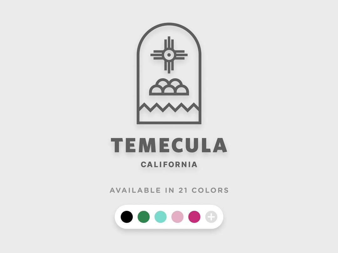 Temecula, California Vinyl Decal Ideal for Any Smooth Surface Available ...